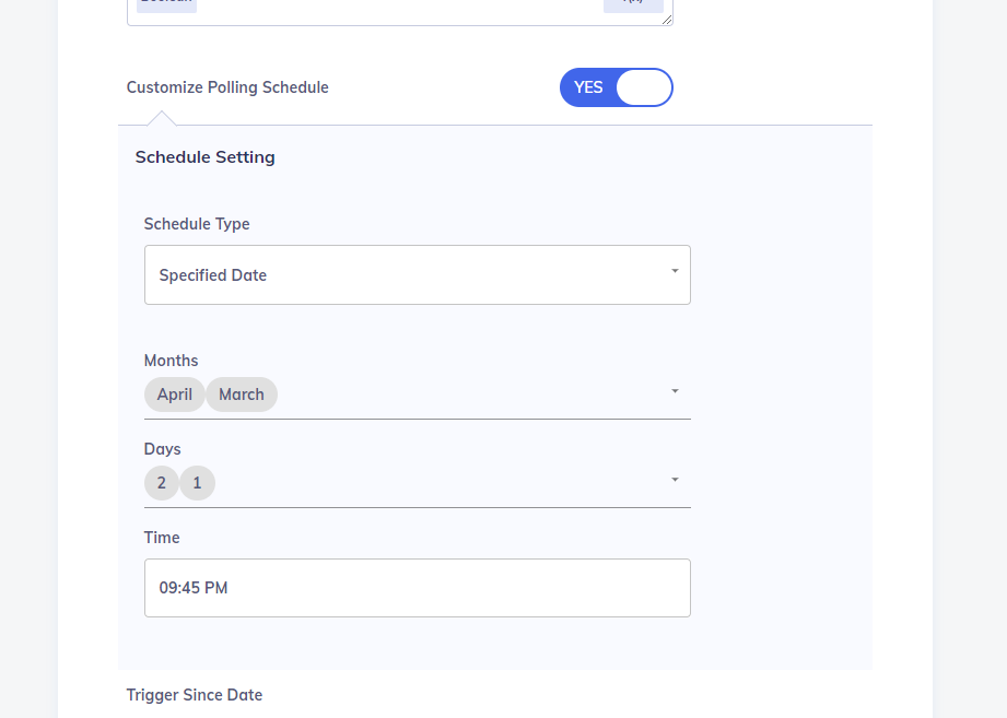 Scheduled Trigger - APIfuse Docs