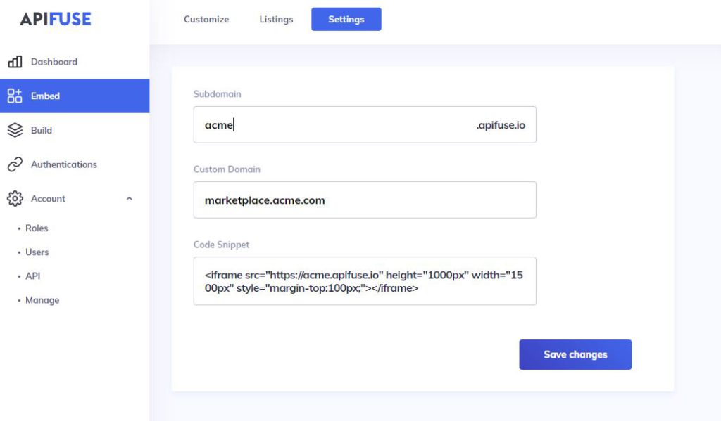 Whitelabel DNS Setup - APIfuse Docs