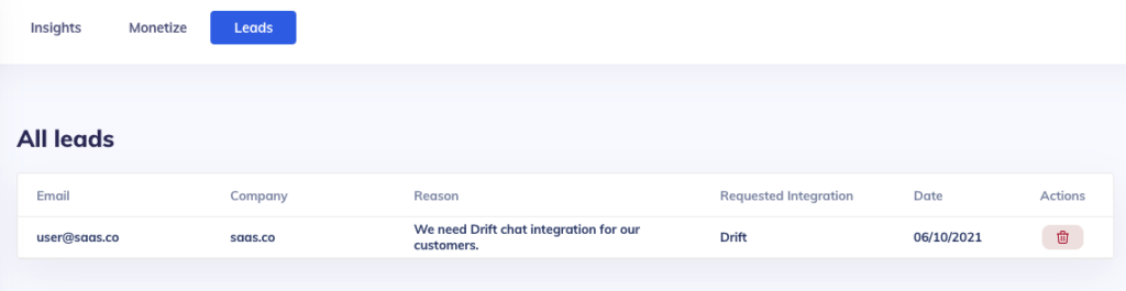 Leads - APIfuse Docs